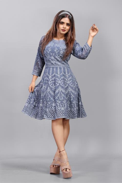 Buy JULEE Women's Georgette Embroidered Dress Online at Best Prices in ...