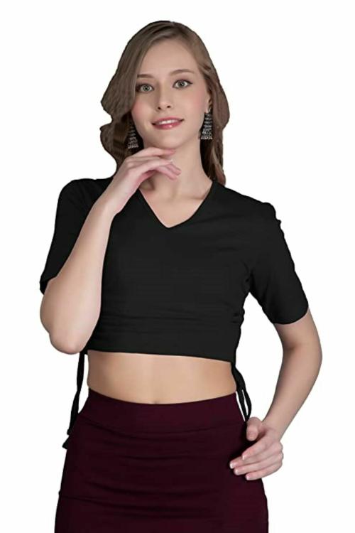 Buy THE BLAZZE B4047 Women Cotton V Neck Half Sleeves Adjustable ...