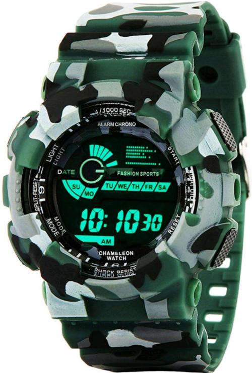Buy Indo Club Digital Black Dial Multicolor Strap Watch For Boys Online ...