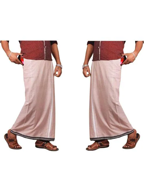 Buy PRAKASAM COTTON COTTON Mens Kerala Thalapathi Border 2Way pocket ...