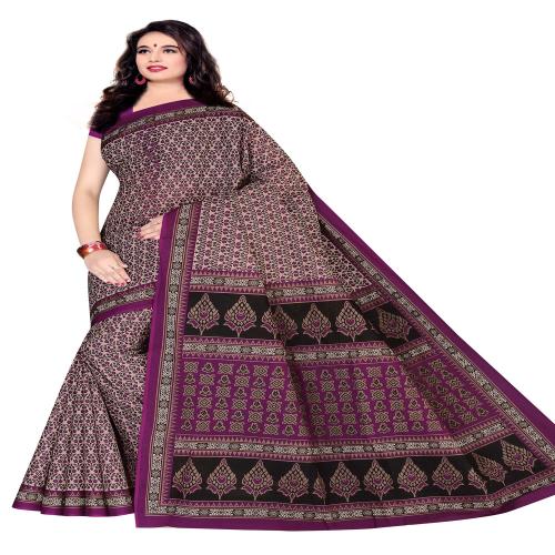 Buy Tamaira Fashion Magenta Pure Cotton Saree for women Online at Best ...