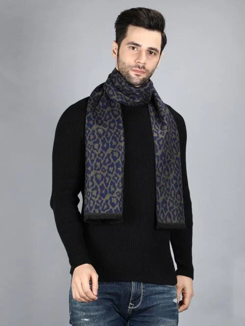 Buy Men Blue & Red Animal Print Muffler Online at Best Prices in India ...