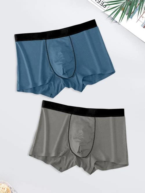 Buy SHK Men's Underwear Anti Bacterial Airsoft Plain Trunk | Brief For Men | Plain Brief | Under ...