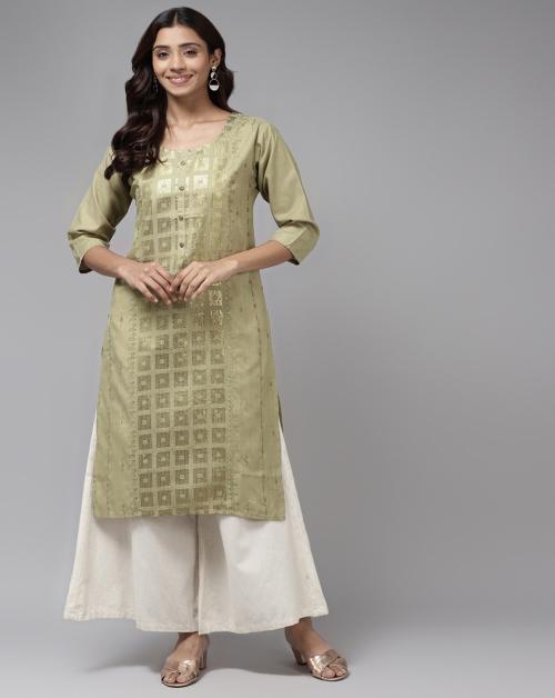 Buy Aarika Women's GREEN Color Kurti Online at Best Prices in India ...