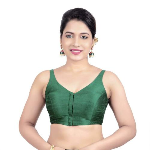 Buy Areum Women Green Solid Art Silk Blouse (42) Online at Best Prices in India - JioMart.