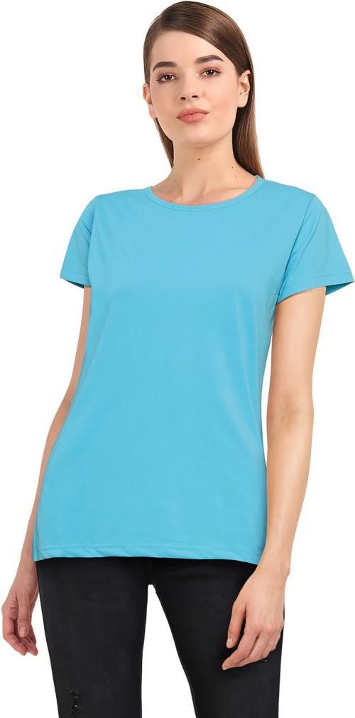 Buy CHOZI Women Sky Blue Solid Cotton Blend T-Shirt Online at Best Prices in India - JioMart.