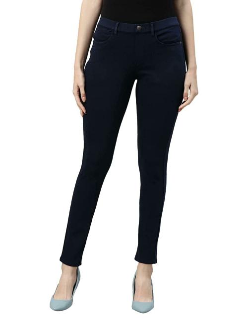 Buy Go Colors Women Navy Polycotton Jeggings Online at Best Prices in ...