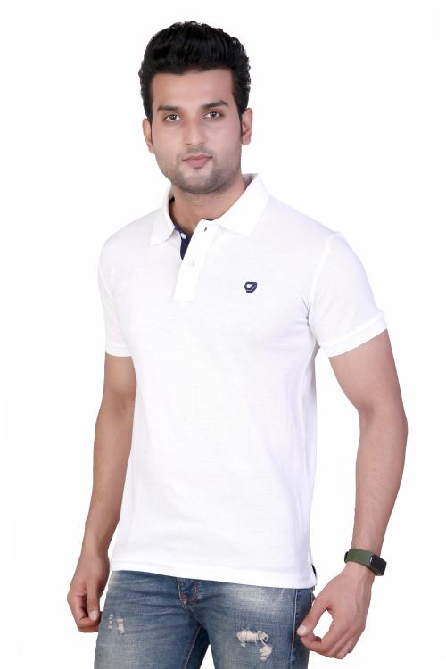 Buy Jace & Declan Solid Regular Fit Polo Neck T-Shirts for Men (Small ...