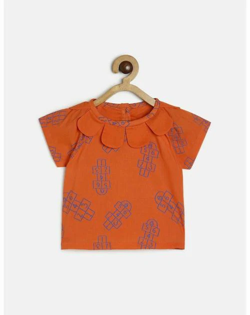 Buy MINI KLUB Baby Girls Orange Top Online at Best Prices in India ...