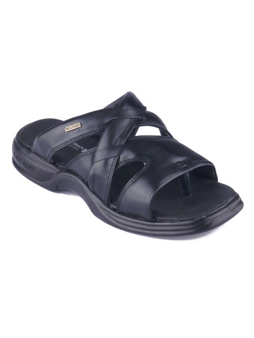 Buy Red Chief Men's Black Leather Slippers Online at Best Prices in ...