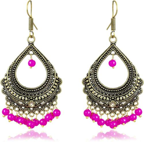 Buy Waama Jewels Gold-Plated Drops And Danglers Pink For Women, Girls Online at Best Prices in ...