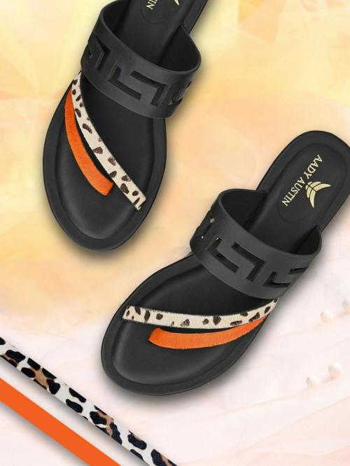 Buy Aady Austin Women's Faux Leather Black Slip-On Flats Online at Best ...