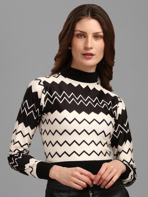 Buy Purvaja Women Beige And Black Crop Western Top Online at Best Prices in India - JioMart.