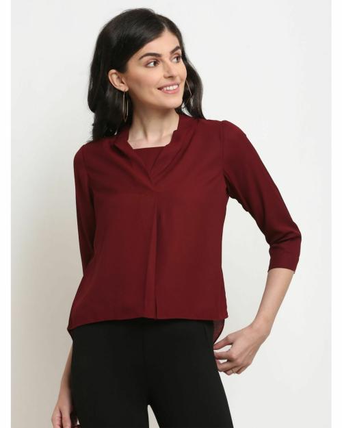 Buy La Zoire Pleated Formal High-Low Top Online at Best Prices in India ...