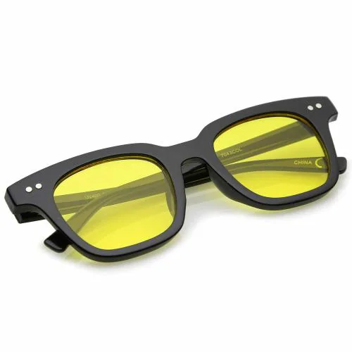 Buy JANIFAOUL Black Device Non Polarized Rectangular Wayfarers ...