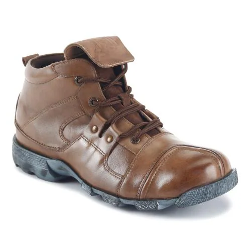 Buy ID Men's Brown Lace-Up Ankle Hiking Boots Online at Best Prices in ...