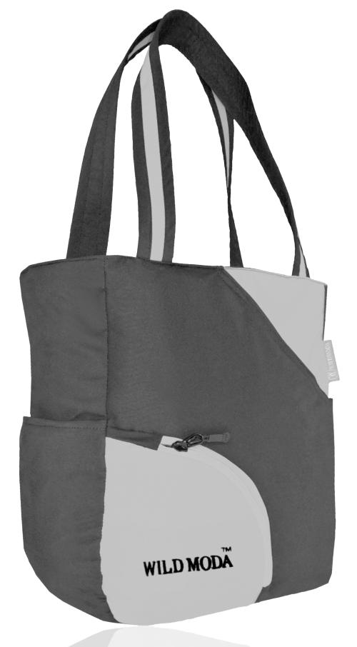Buy Wild Moda Multipurpose Tote and Shoulder Bag (Black & Grey) Online ...