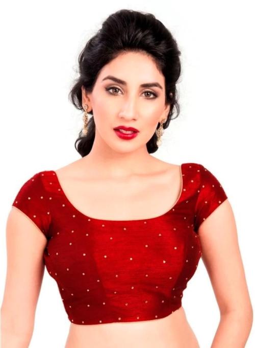 Buy Nancy Designer Women's Bangalore fabric, Stone work stitched blouse ...