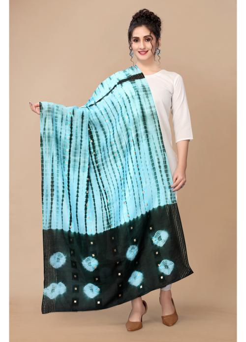 Buy Peora's Closet Girl Cotton Silk Blend Tie And Die Dupatta Online at ...
