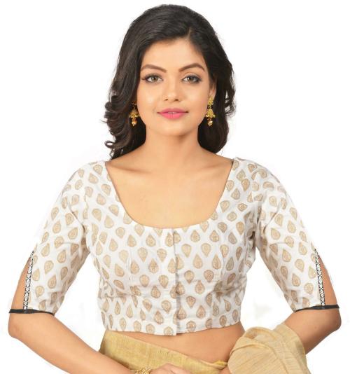 Buy RENE Women Multicolor Woven Design 100% Cotton Blouse Online at ...