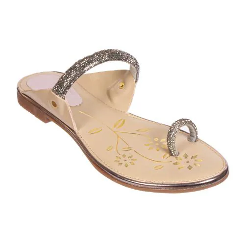 Buy Stepee Ethnic Traditional Trendy Kolhapuri Grey Chappal for Women ...