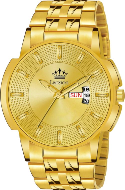 Buy LIMESTONE Analog Gold Dial Gold Strap Watch For Men (LS3061) Online ...