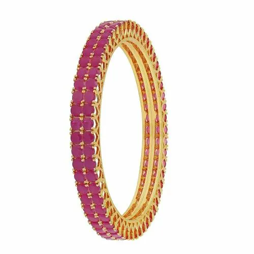Buy Ratnavali jewels Beautiful CZ Studded Gold Plated Traditional Red ...