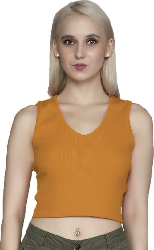 Buy AD2CART_Women Lycra Blend Orange Crop Top_L Online at Best Prices in India - JioMart.