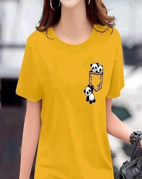 Buy TUSI Solid WomenRound Neck T Shirt Online at Best Prices in India ...