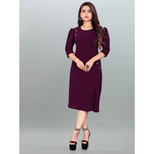 Buy C.J FABRICS Women's Above Fashion Sleeve Bodycon Red Dress Online at Best Prices in India ...