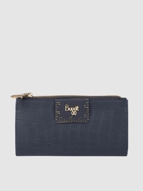 Buy Baggit Women Blue Synthetic Leather Two Fold Wallet Online at Best ...