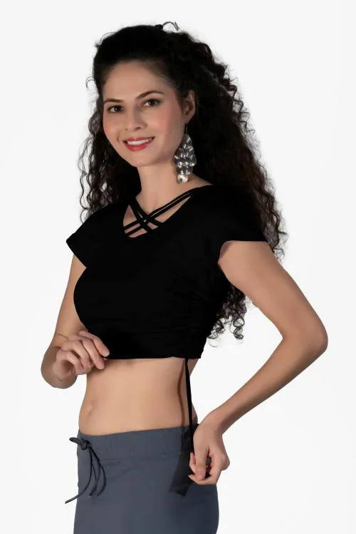 Buy THE BLAZZE B4008 Women Cotton Double X Neck Butterfly Sleeves ...