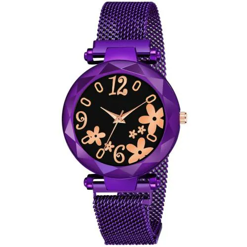 Buy KIARVI GALLERY Analogue Attractive Flower Dial Magnetic Strap ...
