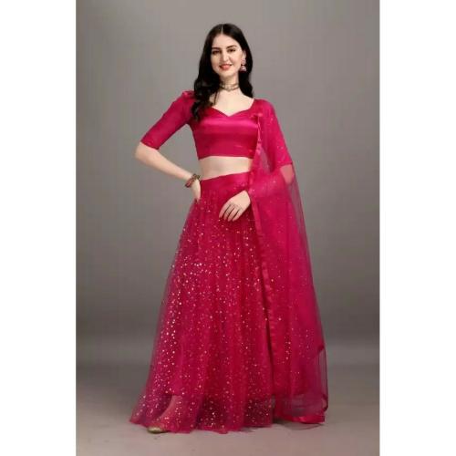 Buy Dealfab net semi stitch lehenga choli For Women(bindu rani) Online at Best Prices in India ...