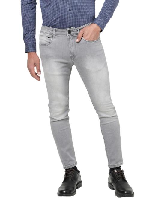 Buy THE COLLECTION Mens Slim Mid Rise Dark Grey Jeans Online at Best ...