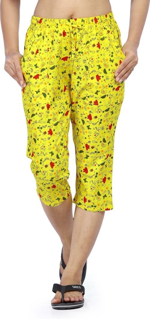 Buy ANJIR Women Yellow Capri Online at Best Prices in India - JioMart.