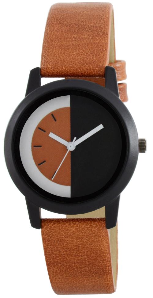 Buy Talgo Analog Black & Tan Color Dial Tan Color Leather Wrist Watch ...