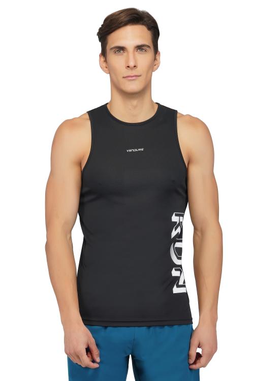 Buy Vendure Sports Men's COOLBlast Run Print Tank Top - Black Online at ...
