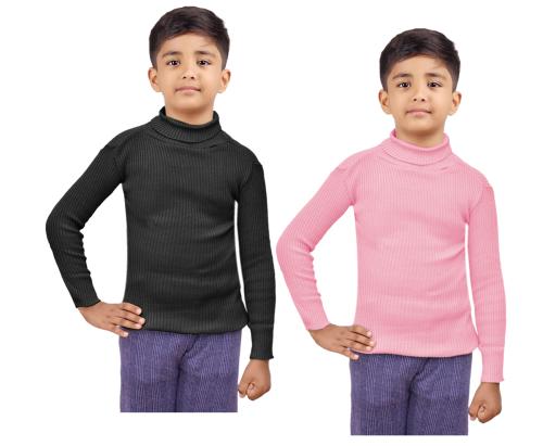 Buy IndiWeaves Boys Wool Warm High Neck Skivvy for Winter (Pack of 2 ...