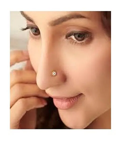 Buy HARIPRIYA Gleaming Grace Accentuating Beauty with Moti- Nose Pins ...