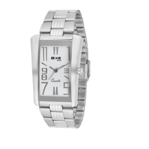 Buy Axe Style Analog White Dial Silver Strap Watch for Men - (X1128SM02 ...