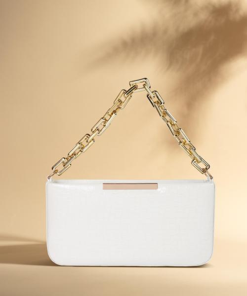 Buy Aliza White Artificial Leather For Handbags & Clutches Online at ...