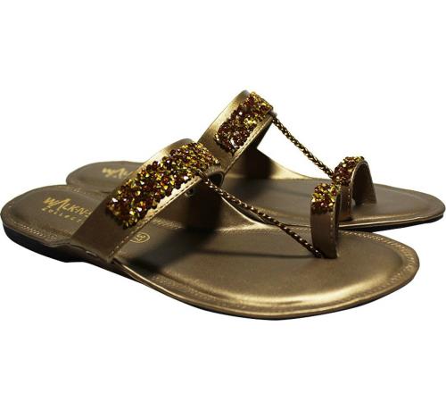 Buy Walk-N-Style Collection Women Flats Sandal - 5 (Beige) Online at ...