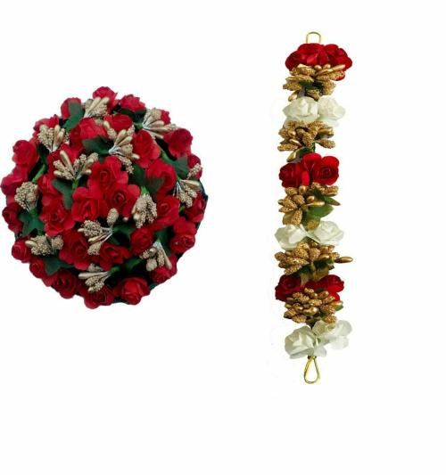 Buy GADINFASHION Multicolor Womens Artificial Flower Bun Juda Maker ...