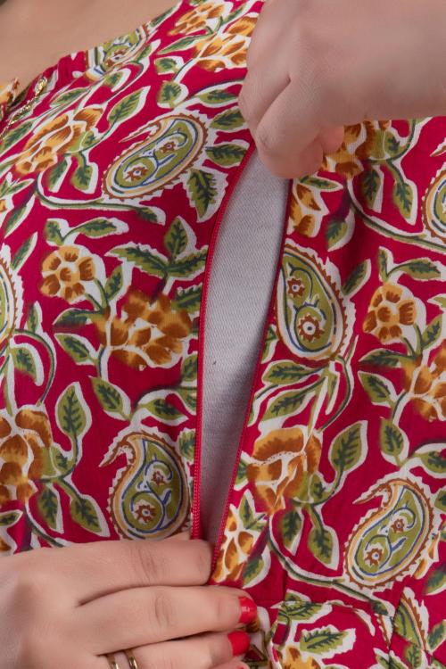 Buy Step Queen Maternity Feeding Gown Dress For Women Ladies-XXL Online ...