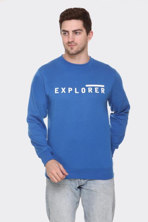 Buy ZALAF Fleece Fabric Round Neck Sweatshirt Online at Best Prices in ...