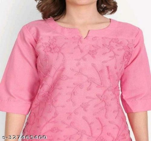 Buy KULDEEP ANEJA'S Fashion Embroidered Cotton Flex Net Tops Tunics for ...