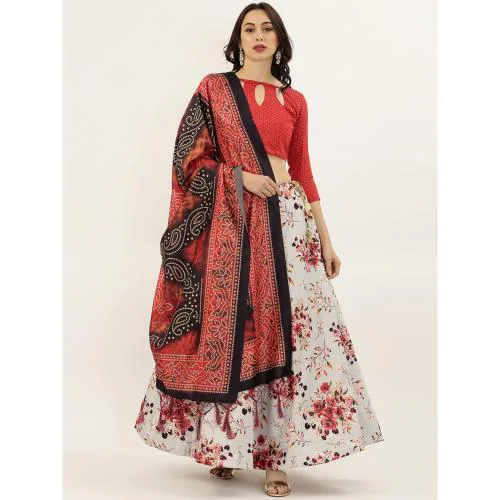 Buy Kahiraa Wholetex Digital Print Ethnic Motif Lehenga Chaniya Choli ...