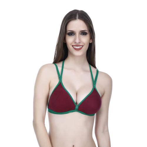 Buy Elina T-shirt Cotton Hosiery B-cup Bra (Red_40b) Online at Best Prices in India - JioMart.