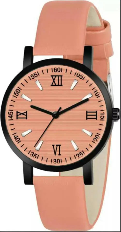 Buy Stojira Peach Dial Peach Strap Watch For Men And Women Online at ...